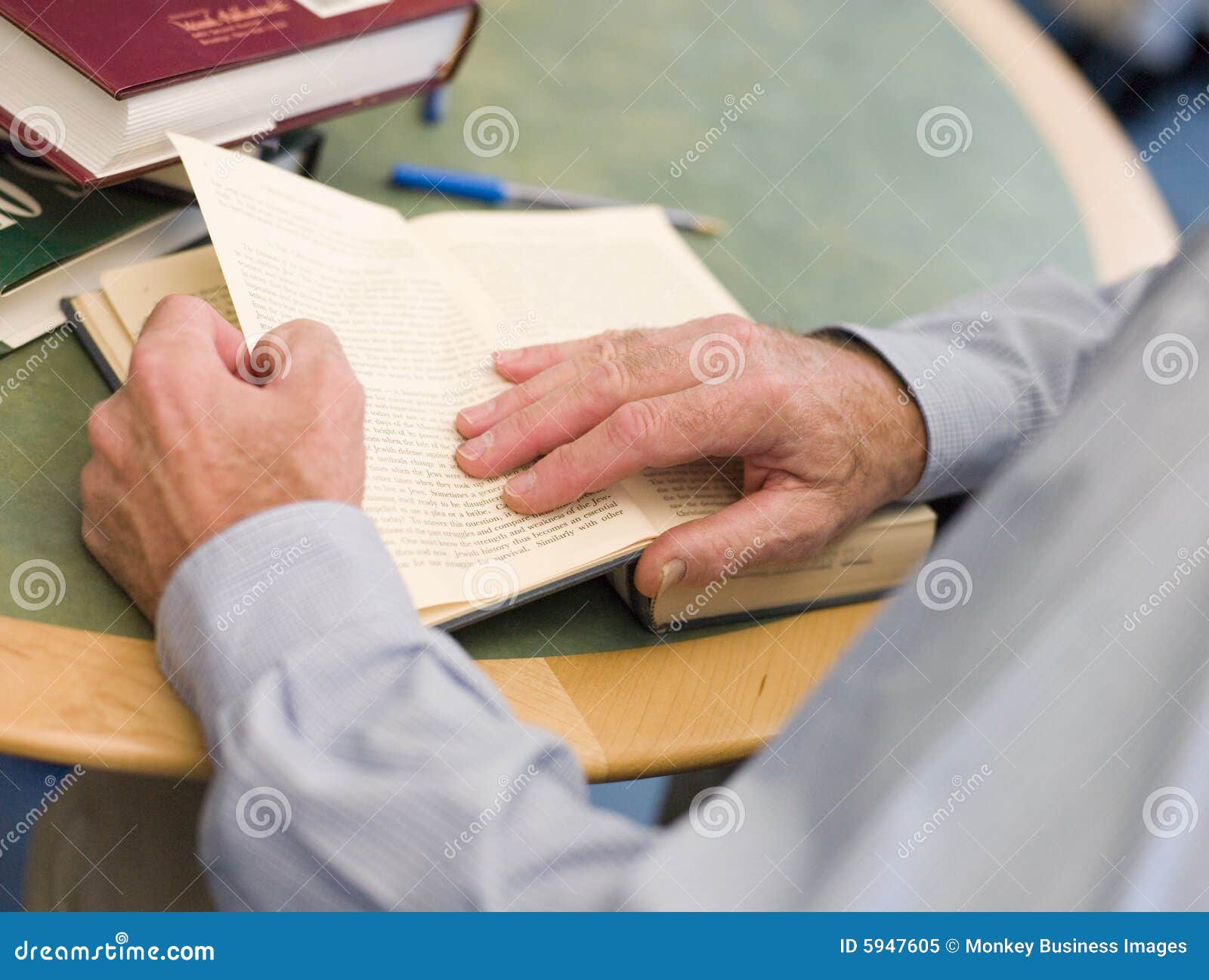 Hands Turning Pages In Empty Book With Blank Pages Royalty-Free Stock ...