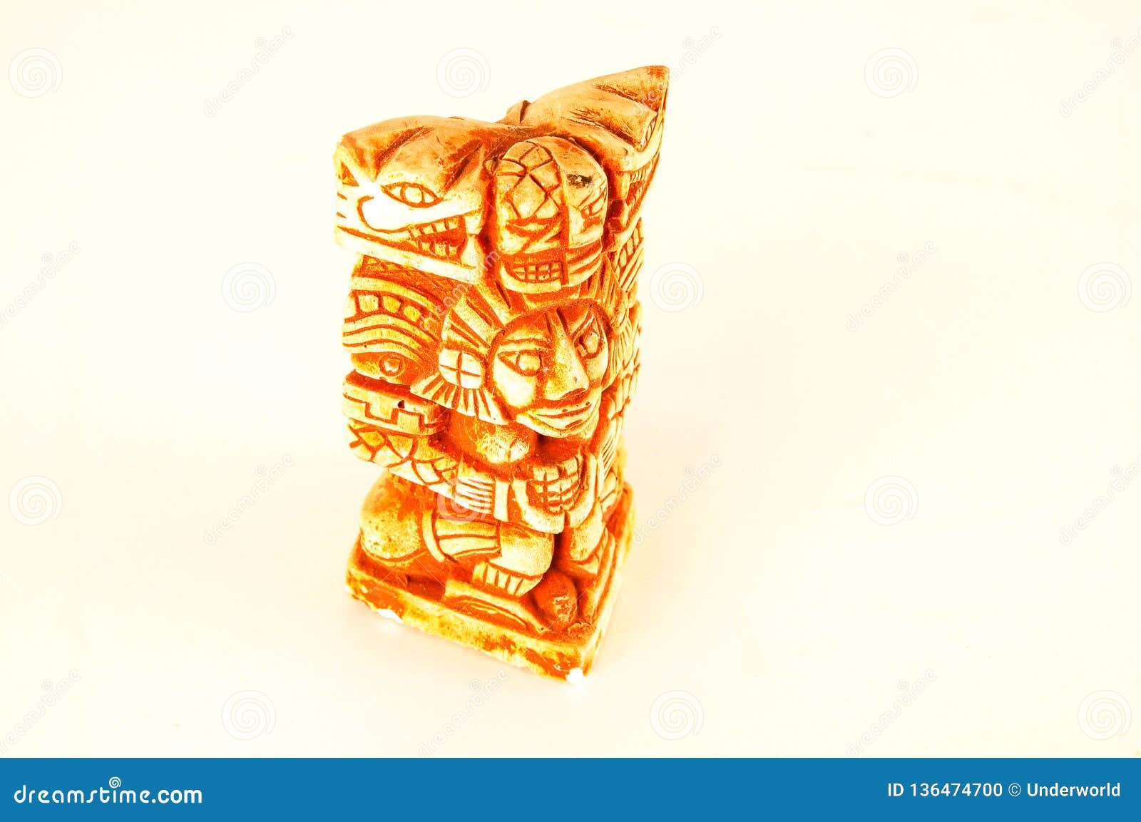 Close-up of mayan statue stock photo. Image of statue - 136474700