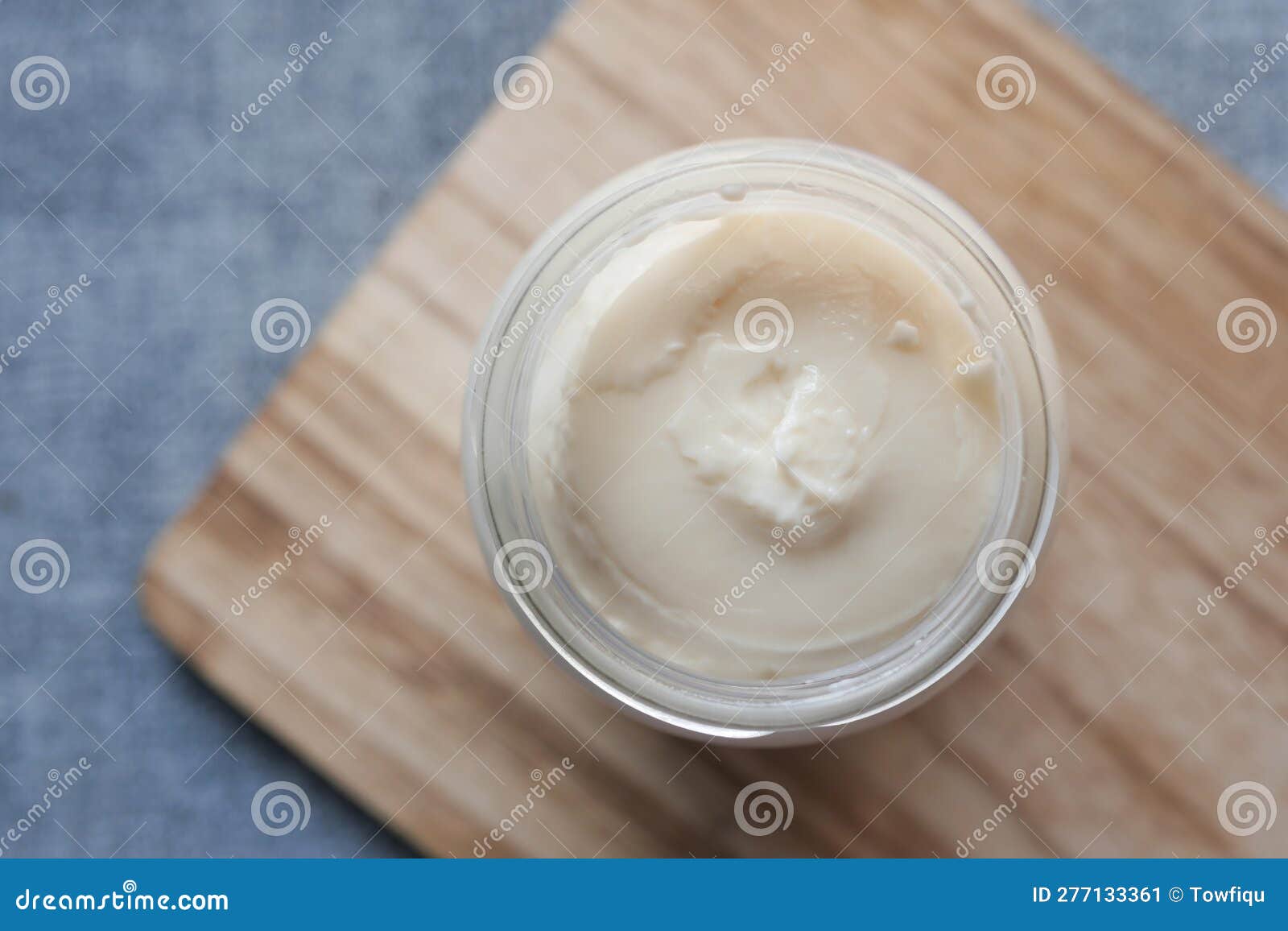 Close Up of Mayonnaise in Container on Table . Stock Image - Image of ...