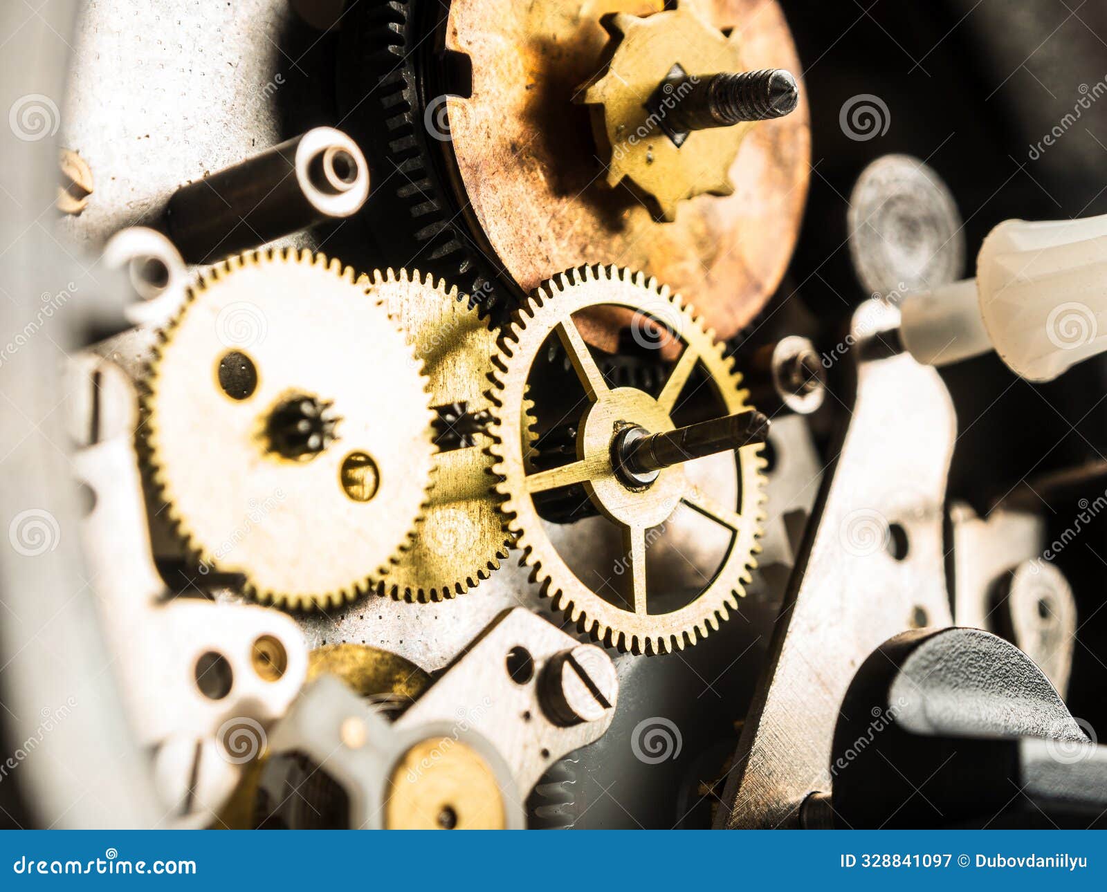 Close-up of a Mechanical Device with Gears and Teeth, Demonstrating the ...
