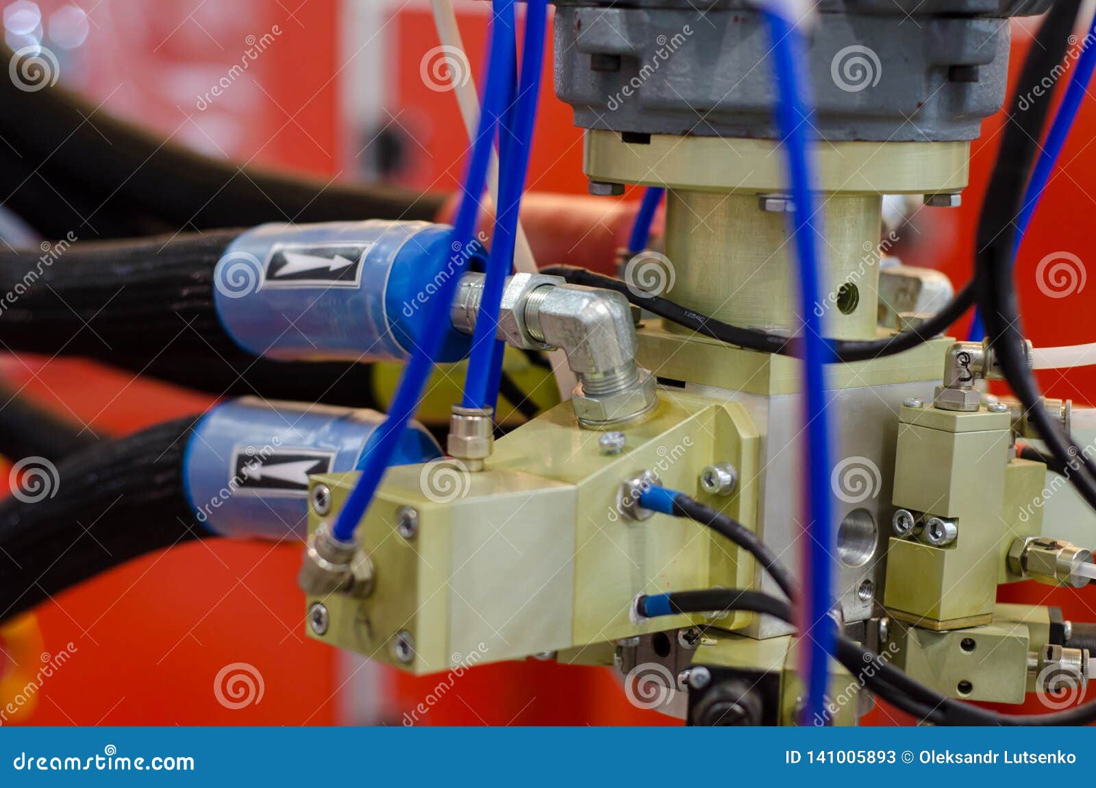 Mechanical machine arm editorial stock photo. Image of construction ...