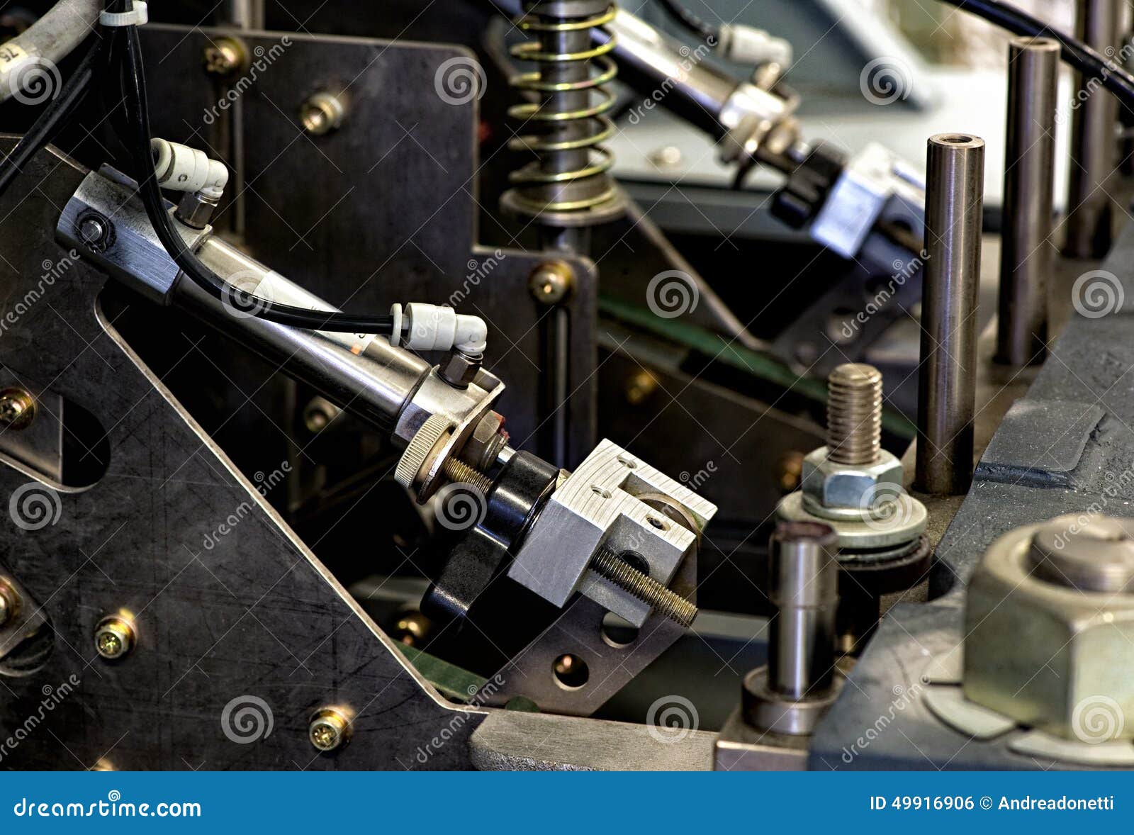 Close Up Mechanical Printing Machine at the Office Stock Photo - Image ...