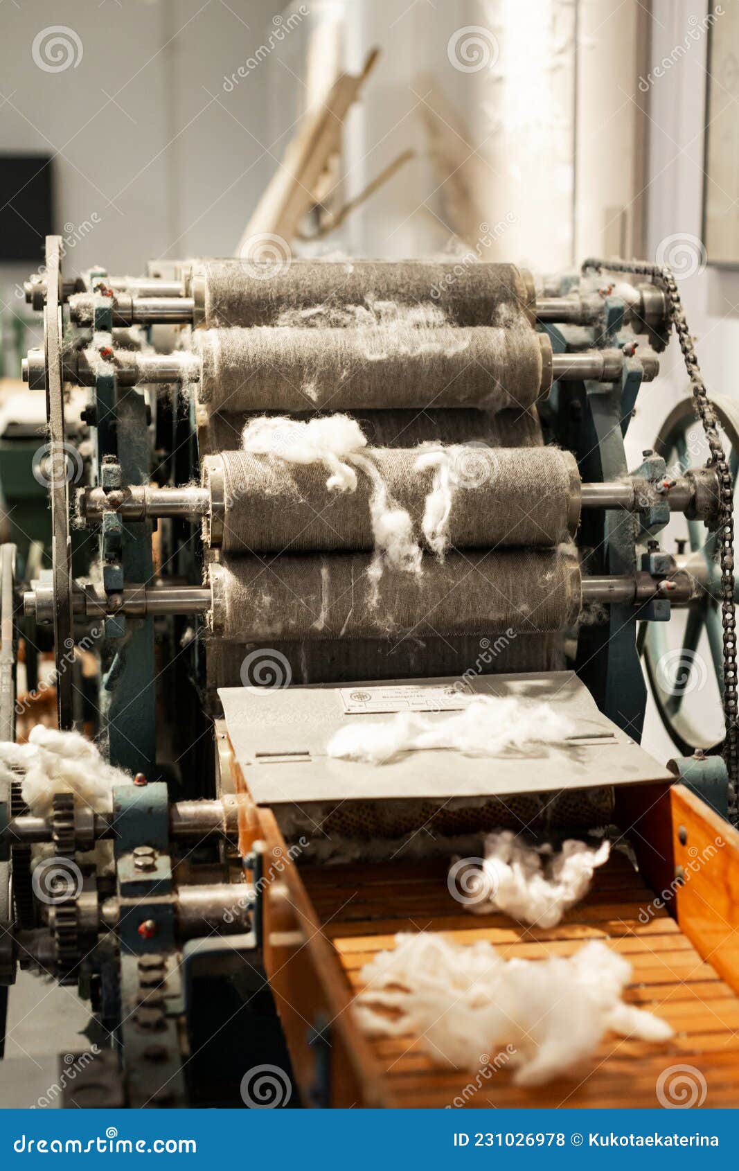Close-up Mechanism of a Fabric Making Machine Stock Photo - Image of ...