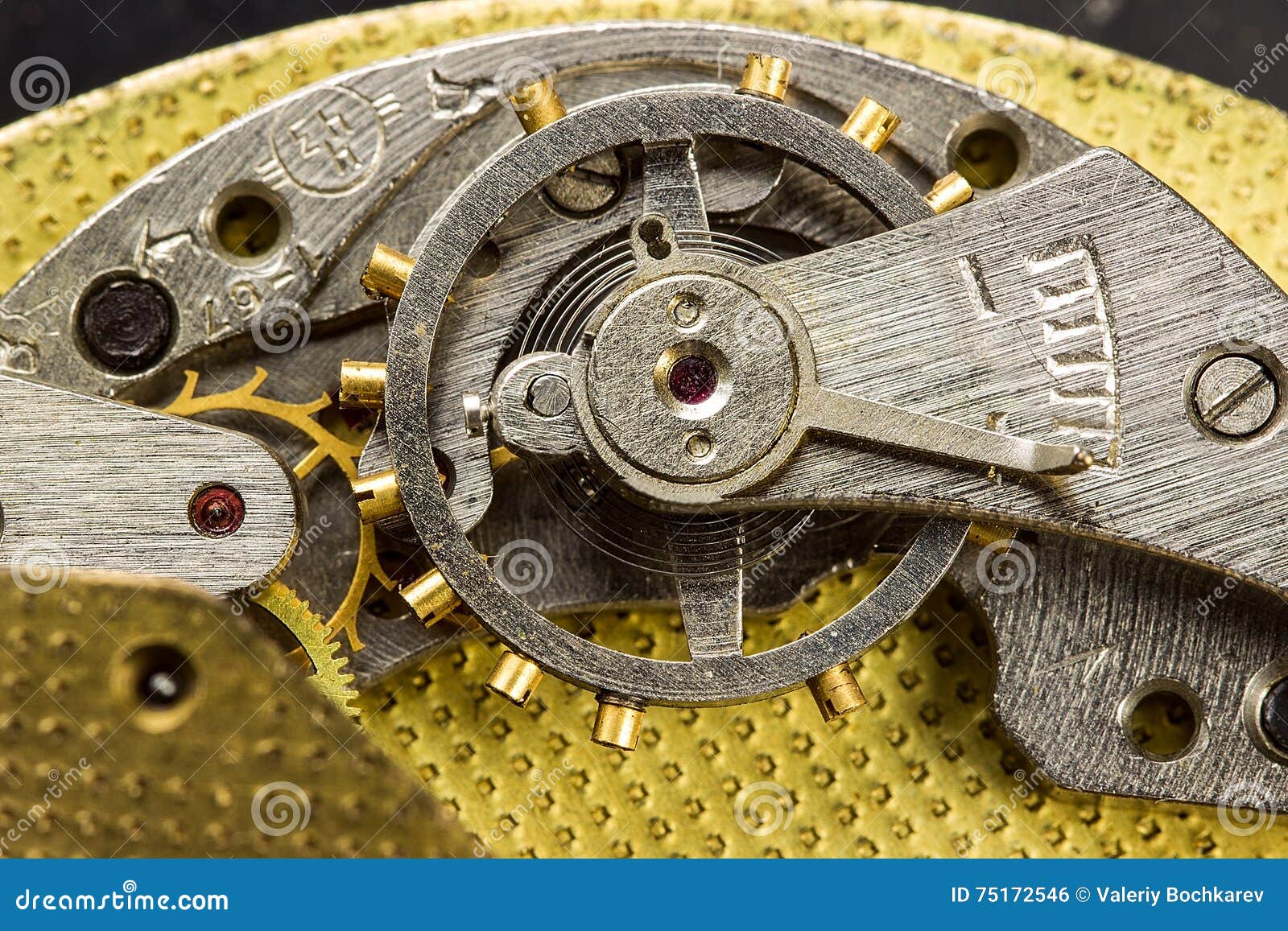 Close-up Mechanism of Old Watch Stock Photo - Image of mechanic, small ...
