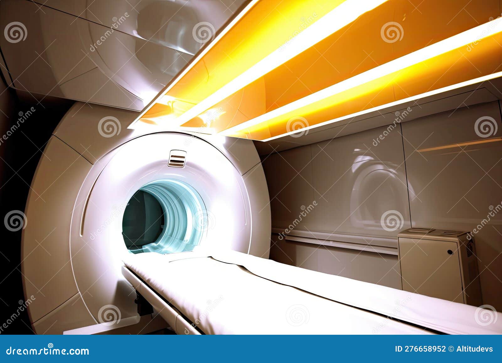 Close-up of Medical Scanner, with the Pulsing Light Visible Stock Photo ...