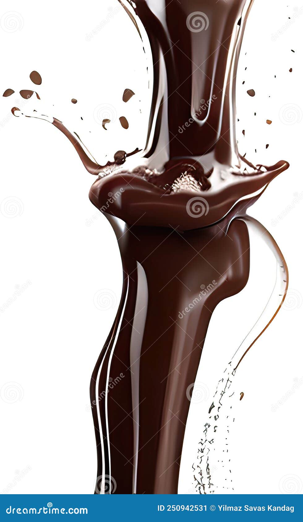 Melted chocolate dripping stock image. Image of leaking - 250942531