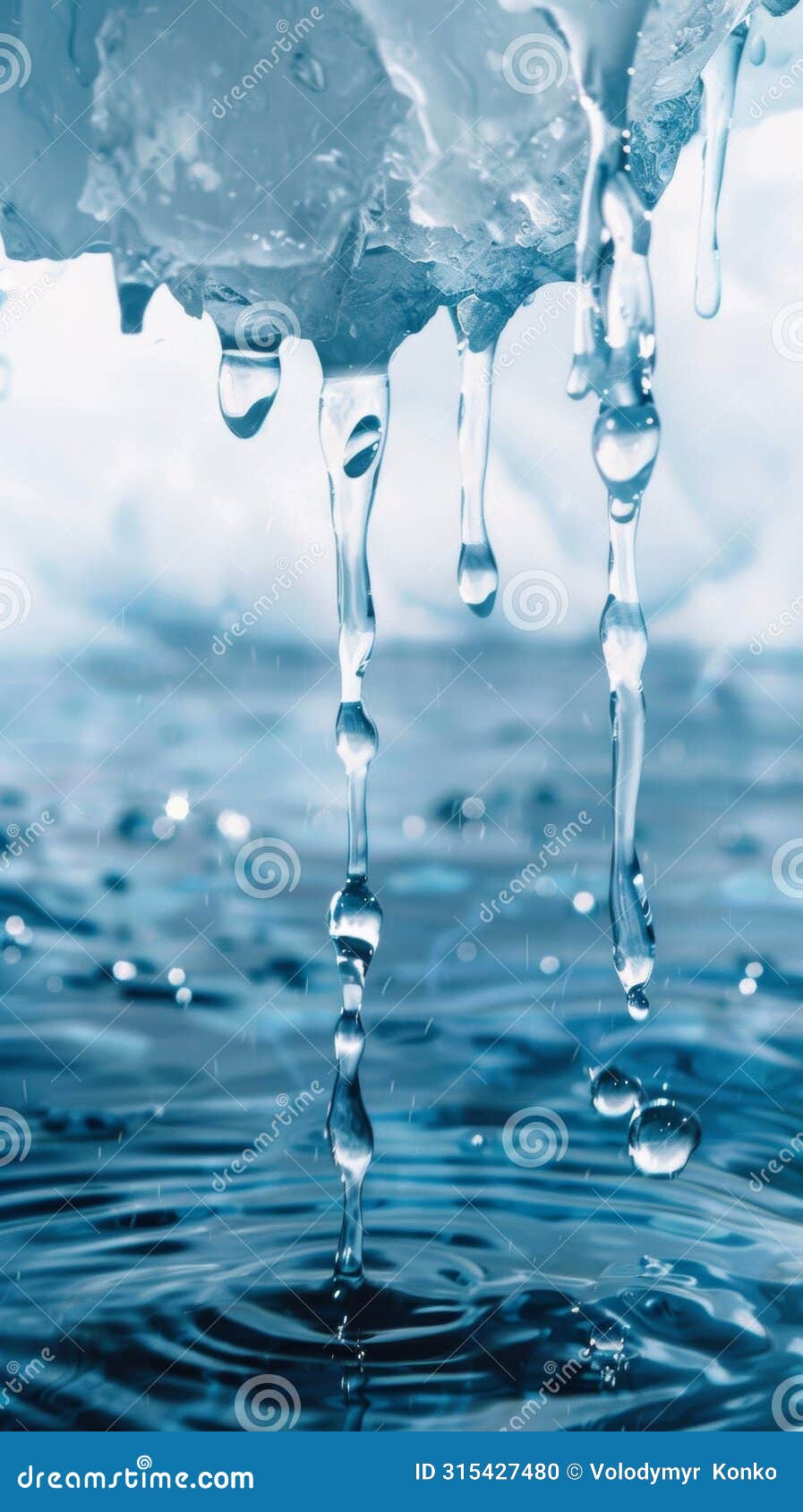 Close-up of Melting Ice with Dripping Water Stock Photo - Image of ...