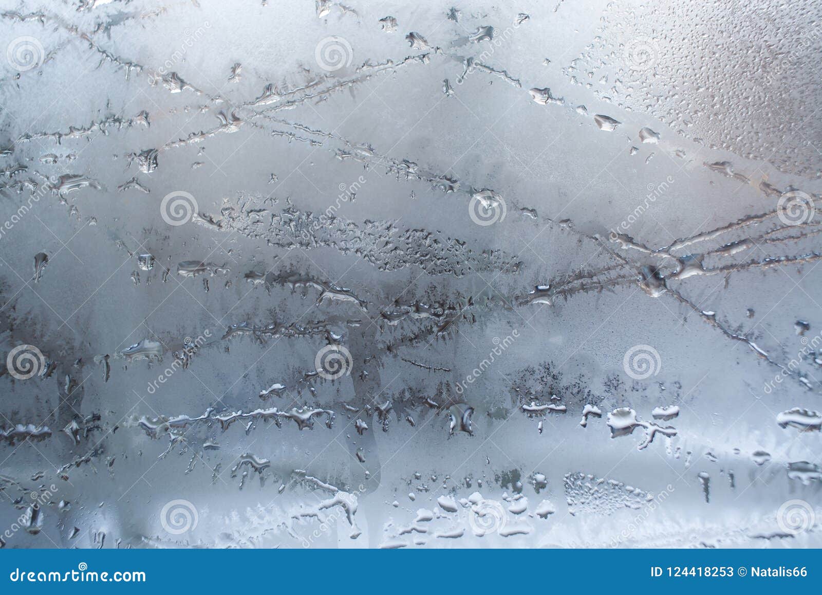 Melting Ice Patterns on Window Glass. Stock Image - Image of melt ...
