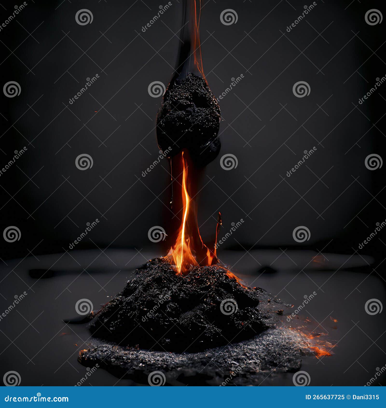 Close Up of Melting Lava in Flames Stock Image - Image of flowing, heat ...
