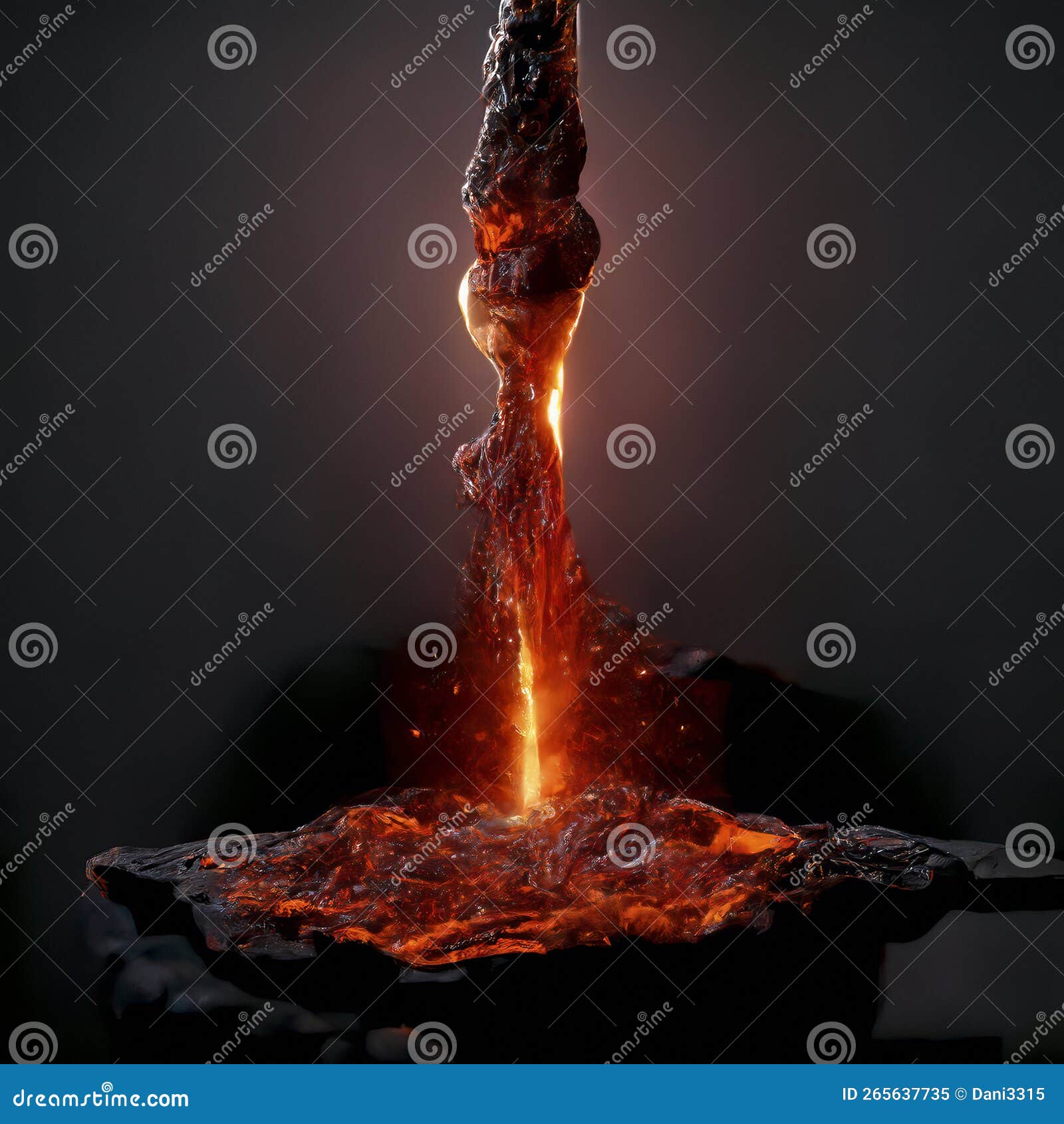 Close Up of Melting Lava in Flames Stock Illustration - Illustration of ...