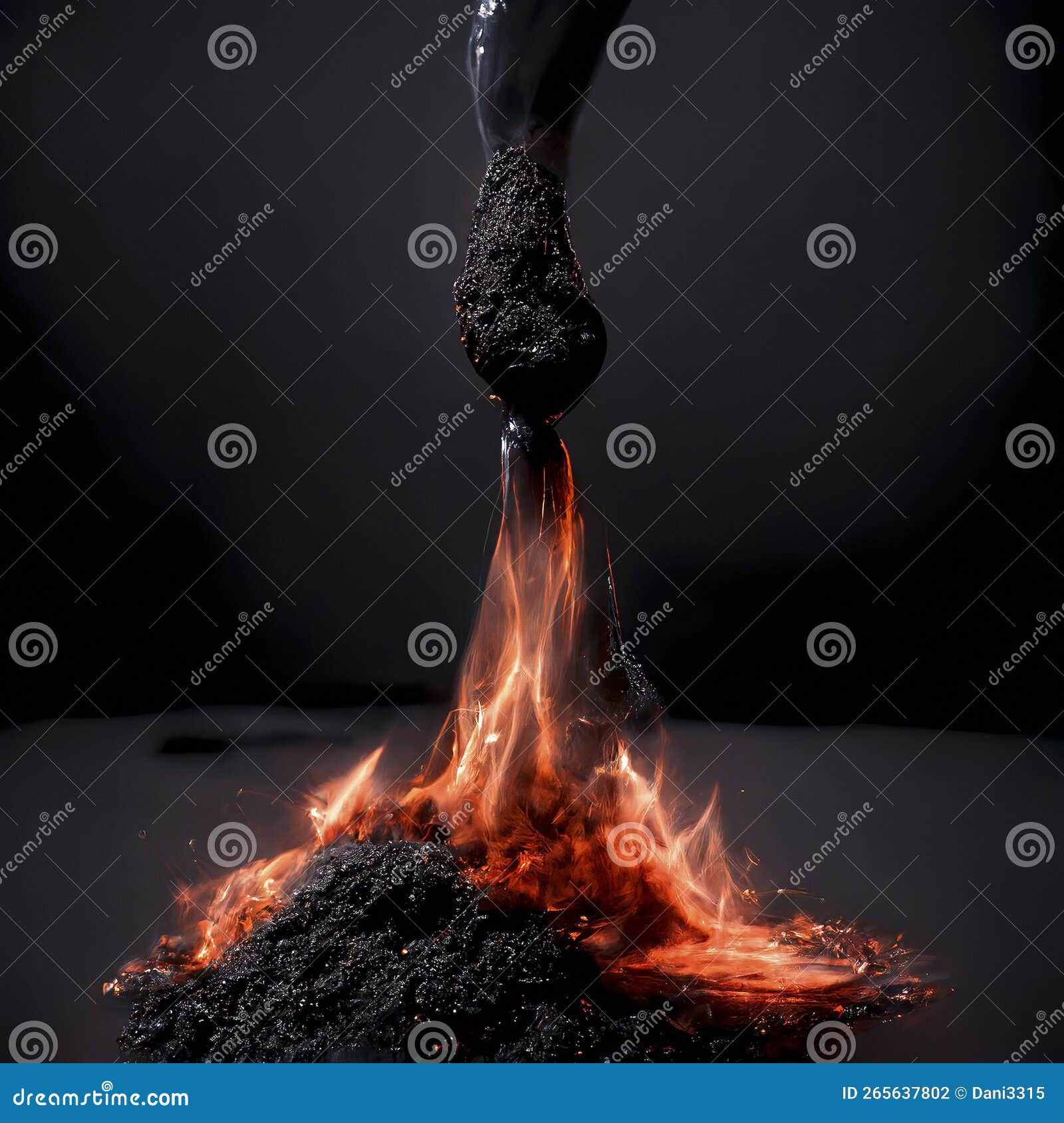 Close Up of Melting Lava in Flames Stock Photo - Image of flowing ...