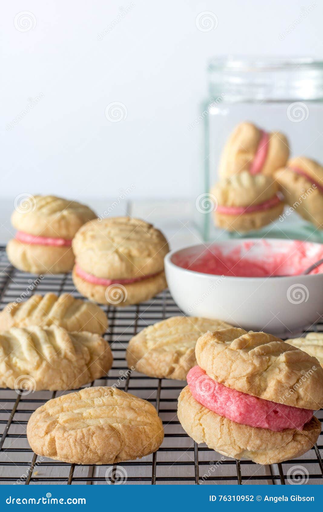 Close Up of Melting Moments Vertical Stock Photo - Image of baking ...