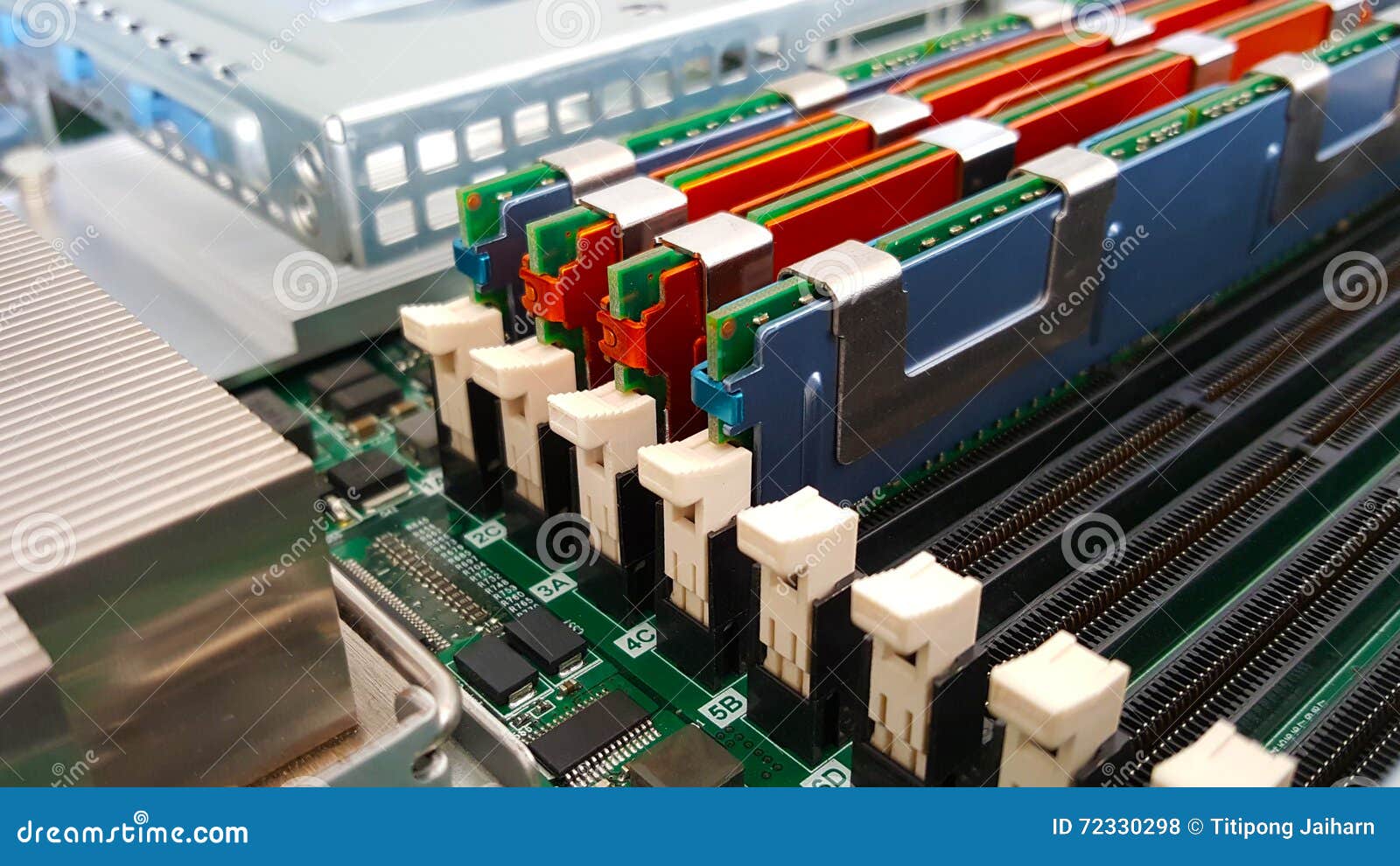 Close up memory socket stock photo. Image of industry - 72330298