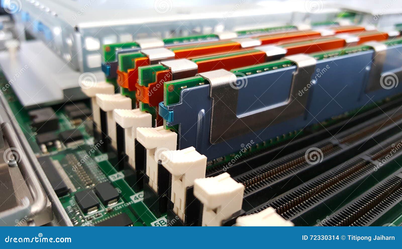 Close Up - CPU Socket On A Computer Motherboard Royalty-Free Stock ...