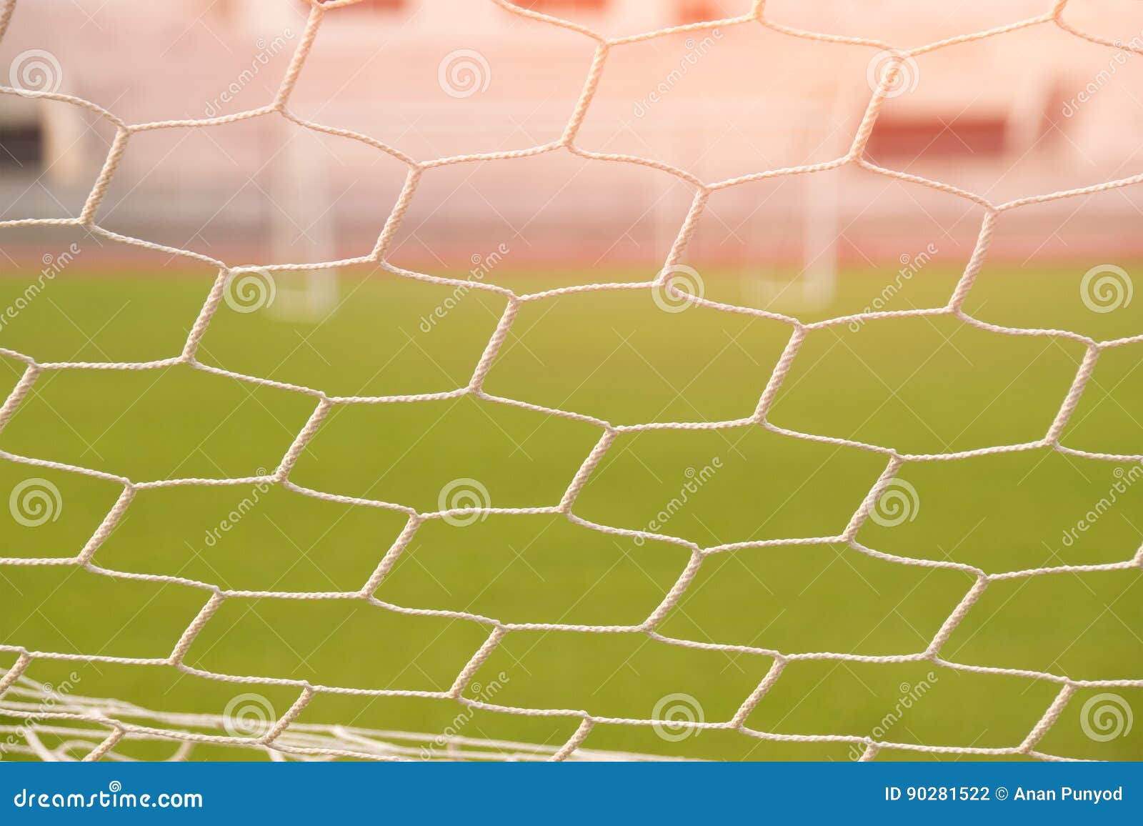 Close Up Mesh Football Goal and Light Stock Photo - Image of football ...
