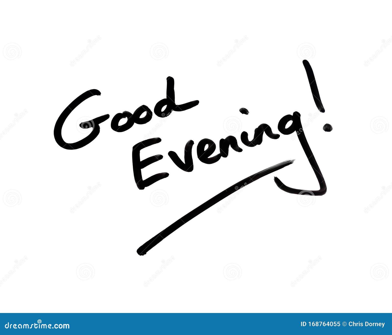 Good Evening stock illustration. Illustration of message - 168764055