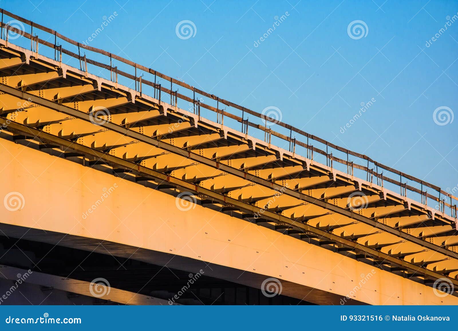 Close up on a metal bridge stock photo. Image of line - 93321516
