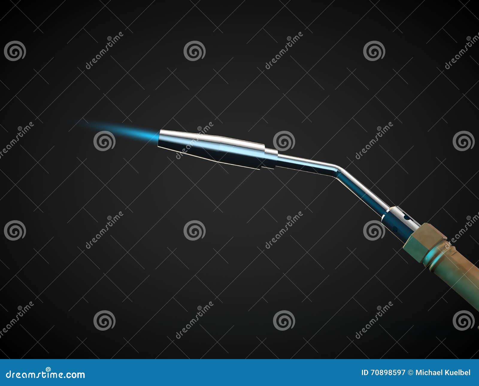 Close Up of Metal Cutting Torch Industry Fire Blue Flame Stock Image ...