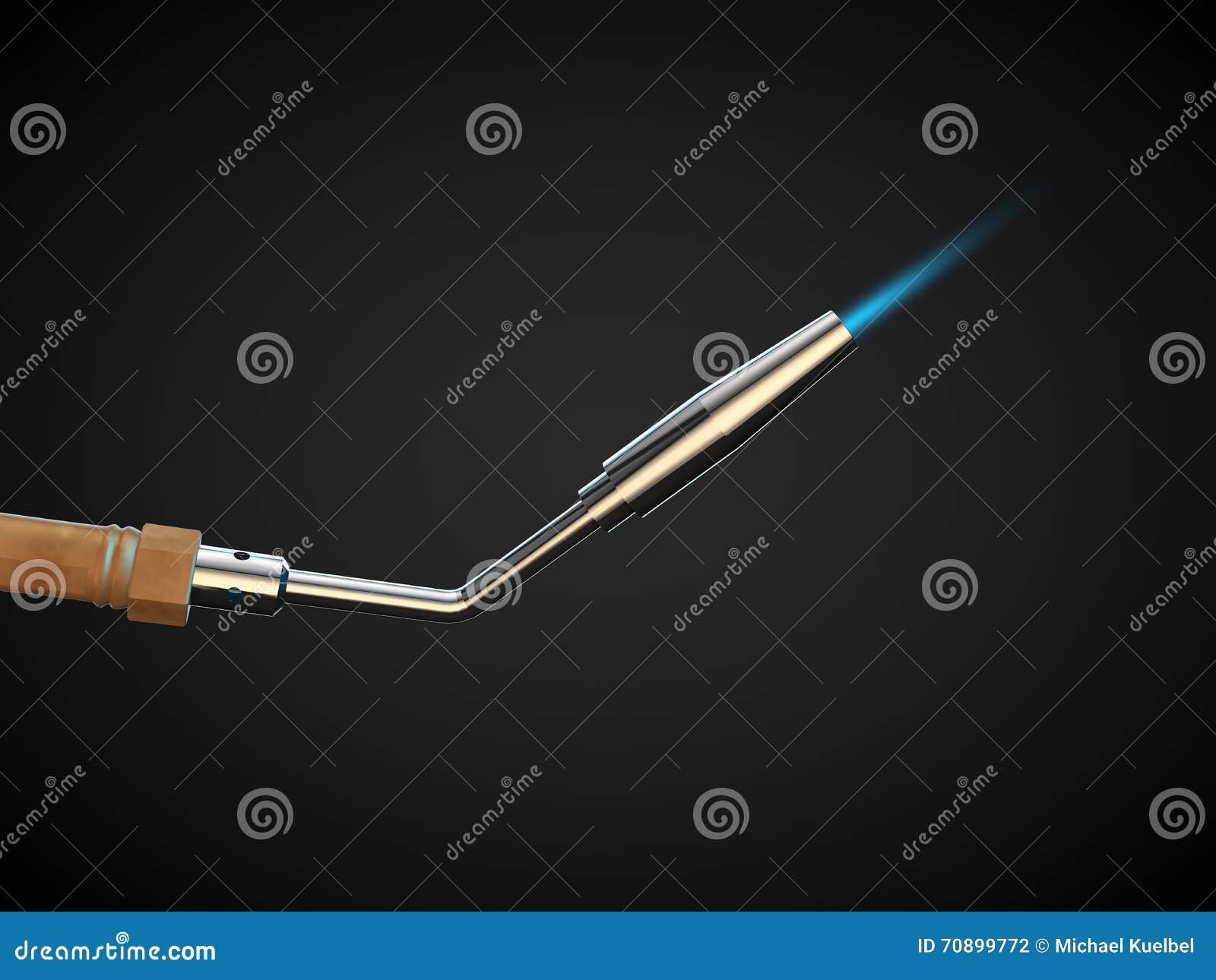 Close Up of Metal Cutting Torch Industry Fire Blue Flame Stock Photo ...