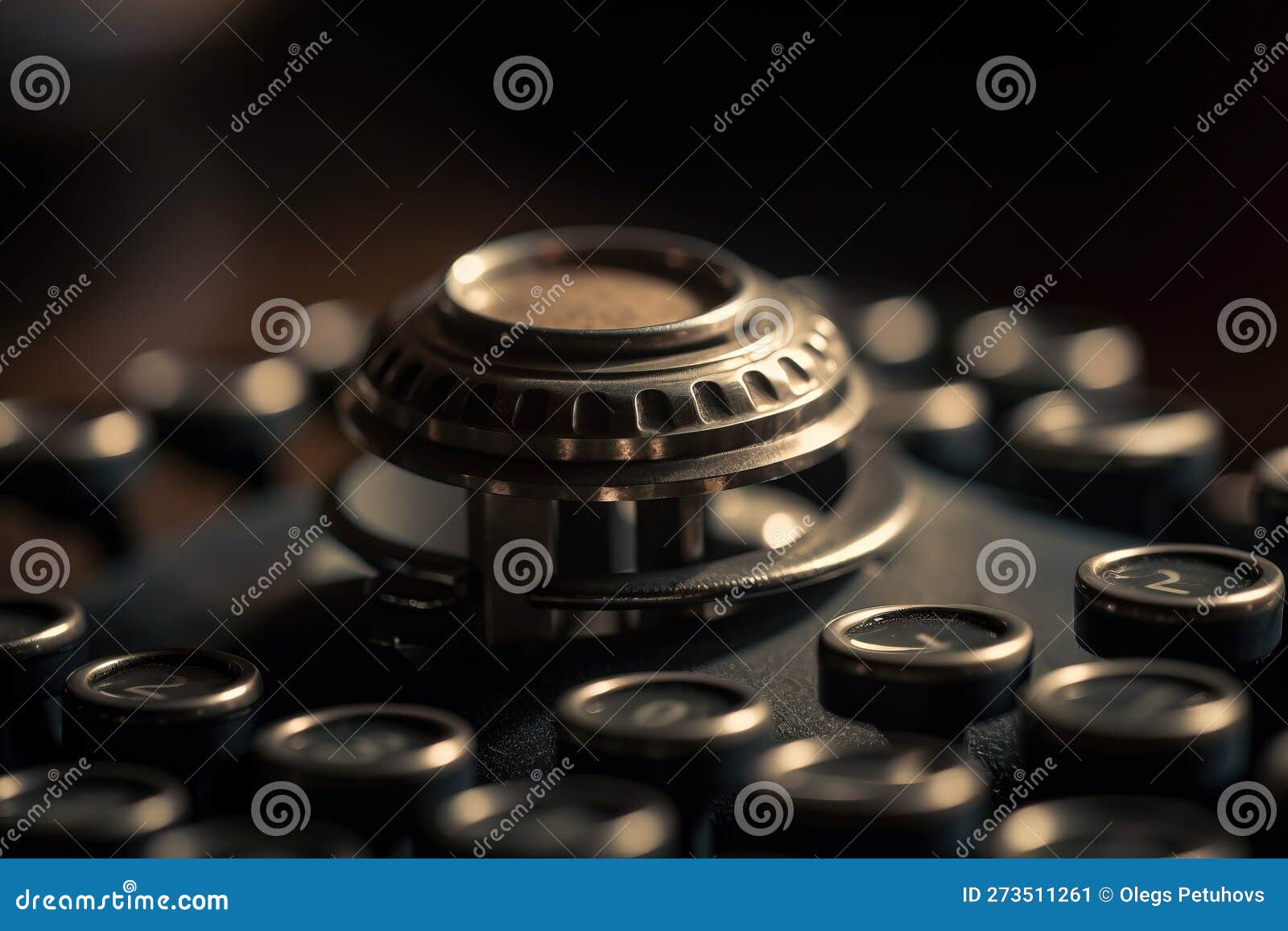 A Close Up of a Metal Device with Many Knobs Stock Illustration ...