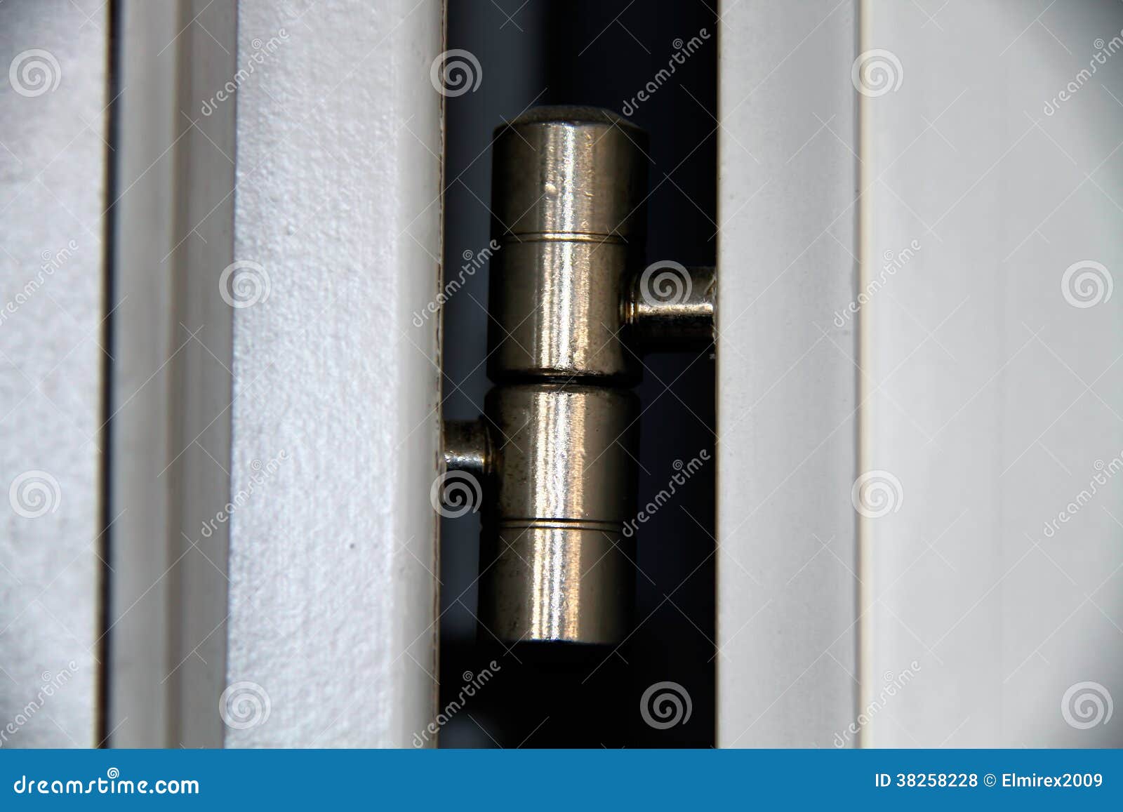 Close Up of a Metal Door Hinge Stock Photo - Image of equipment ...