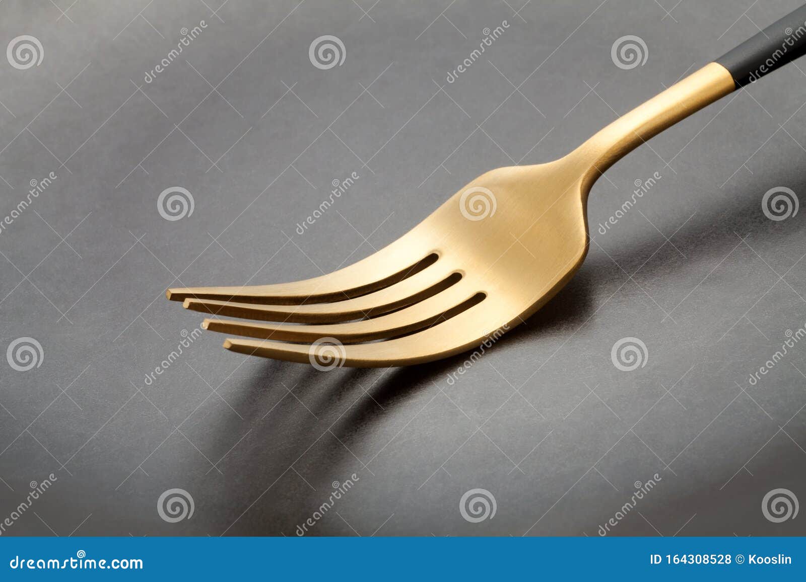 Close-up of metal fork stock photo. Image of food, table - 164308528