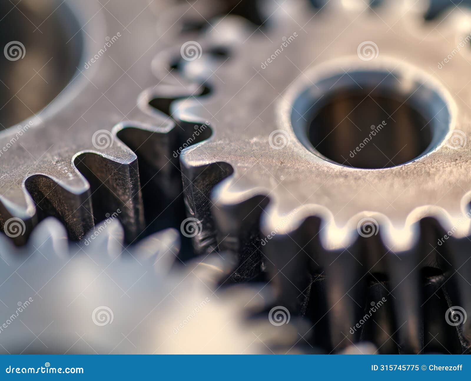 Close-up of Metal Gears Interlocking Stock Image - Image of cogwheel ...