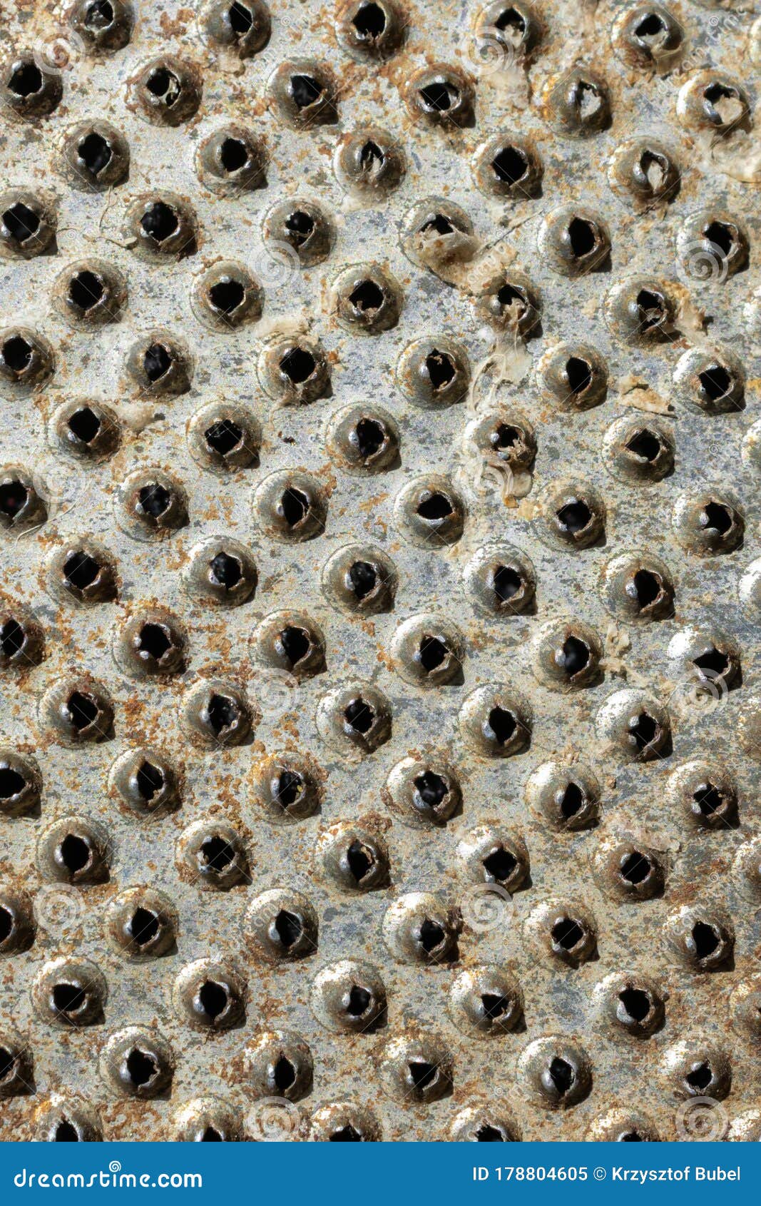 Close-up of Metal with Holes. Texture or Background Stock Image - Image ...
