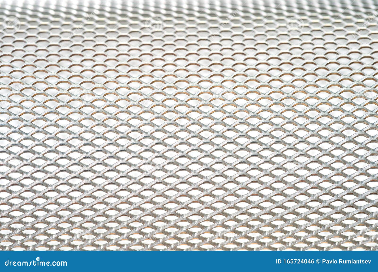 Close-up Metal Mesh Structure with Equal Intervals of Holes Stock Photo ...