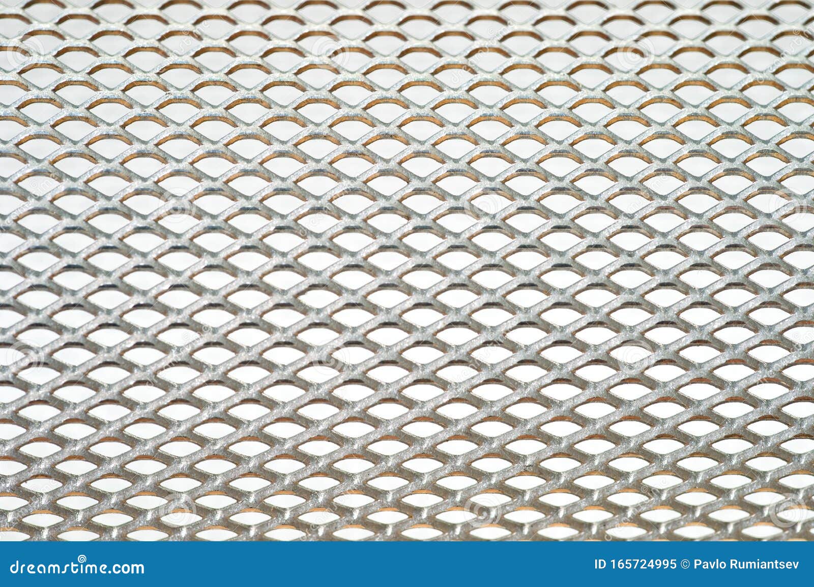 Close-up Metal Mesh Structure with Equal Intervals of Holes Stock Image ...