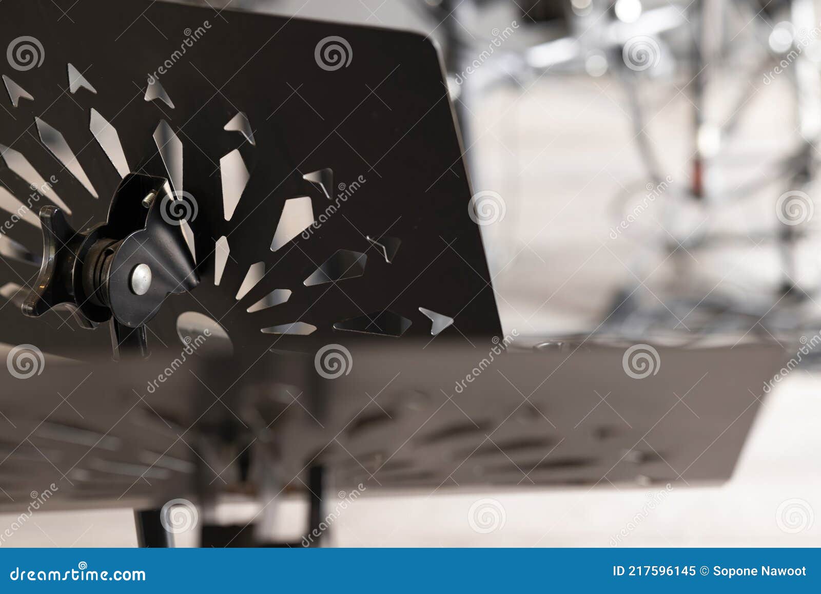 Close Up of a Metal Note Stand Stock Image - Image of action, rhythm ...