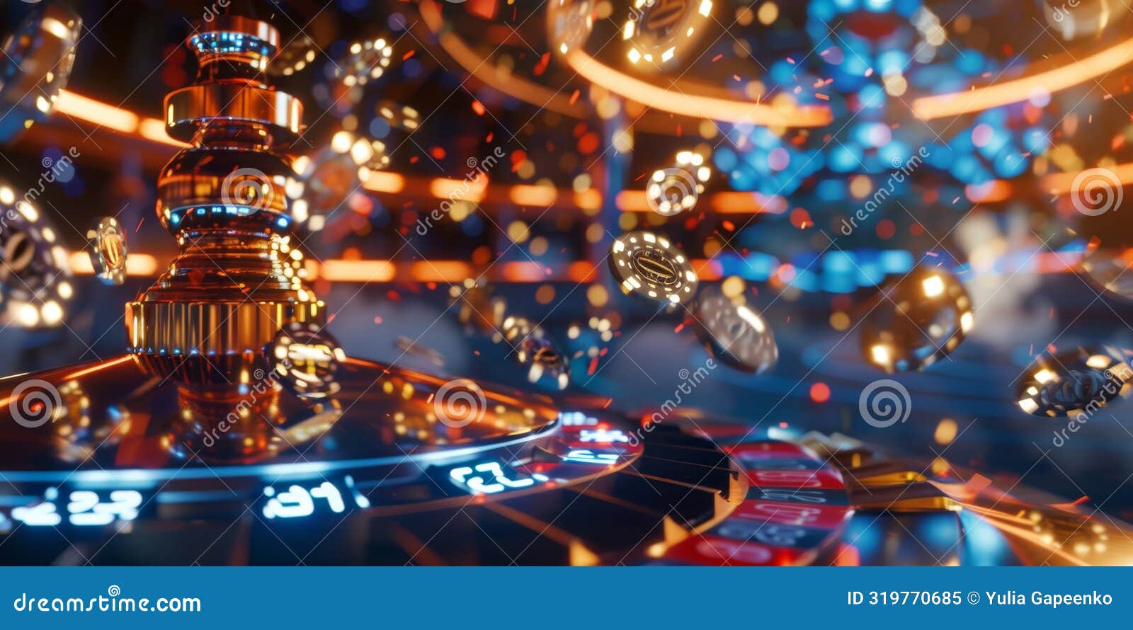 Close Up of Metal Object with Background Lights Stock Image - Image of ...