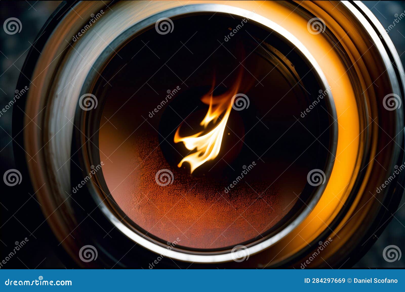 A Close Up of a Metal Object with a Fire Inside of it. Generative AI ...