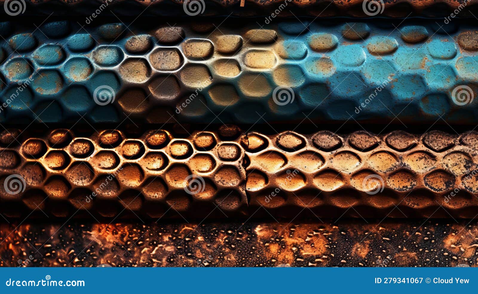 A Close Up of a Metal Object with Holes in it Stock Illustration ...