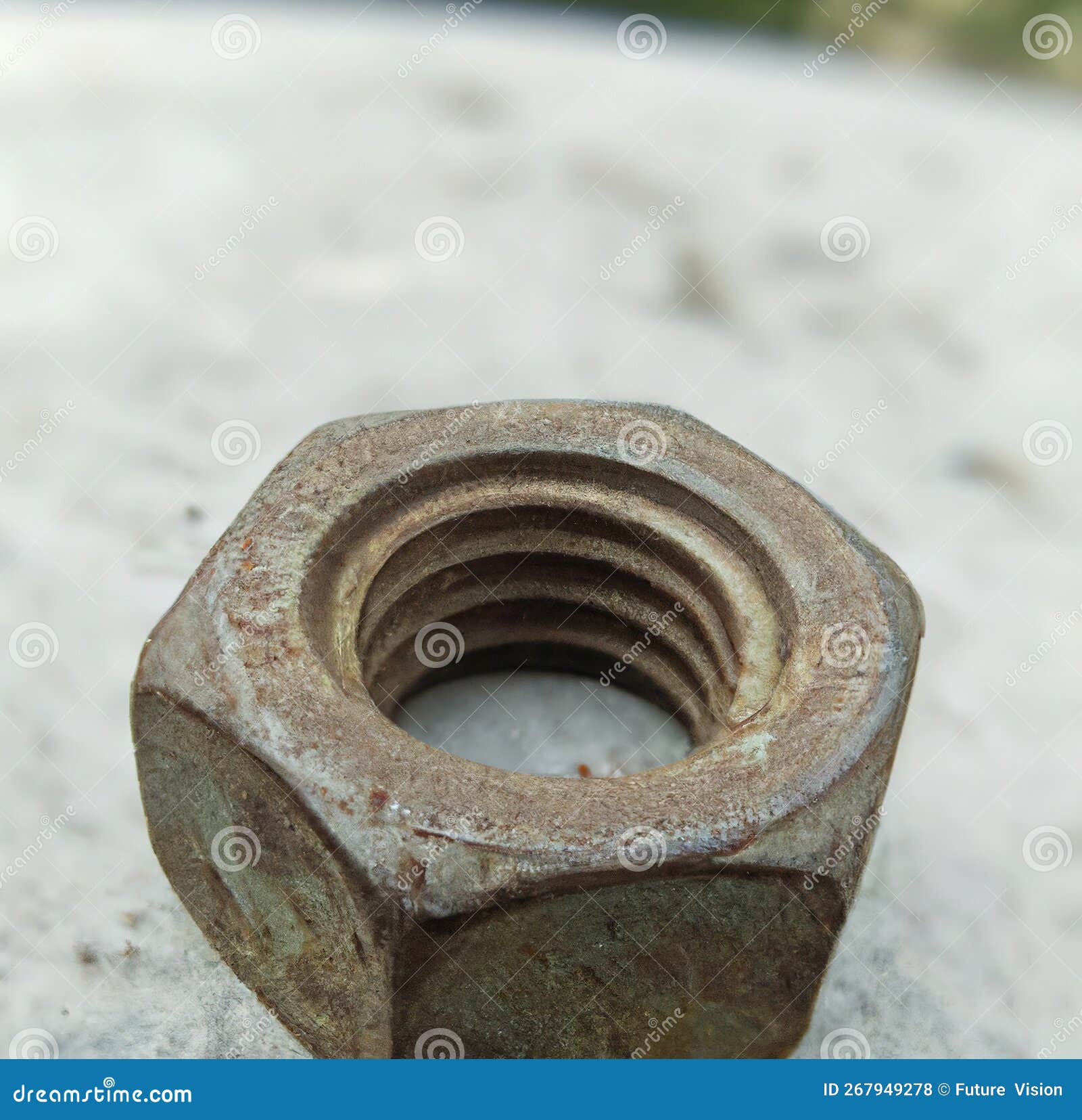 Close Up of Metal Rusted Nut on Gray Rock, Created Using Generative Ai ...