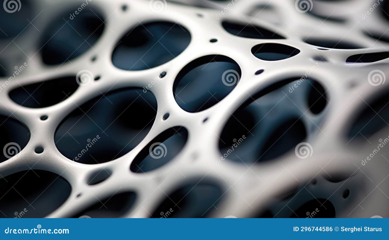 A Close Up of a Metal Structure with Holes, AI Stock Illustration ...