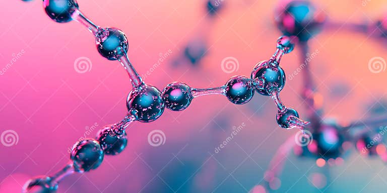 Close-up of Metallic Molecular Structure with Vibrant Background Stock ...