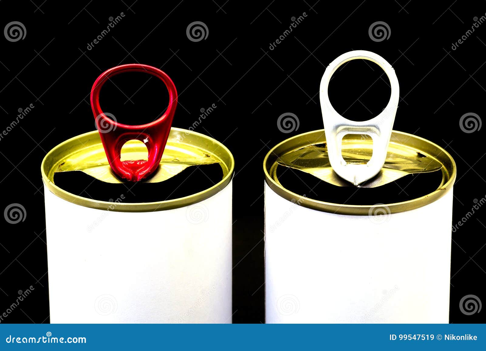 Close Up Metallic Tin on Black Background. Stock Image - Image of steel ...