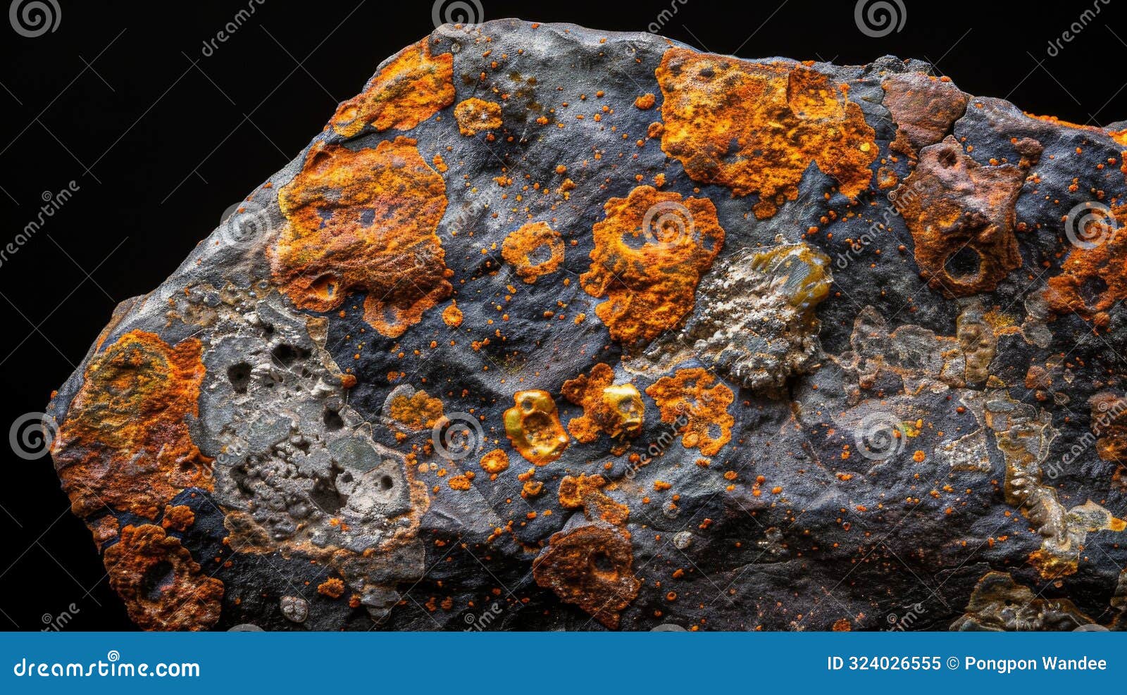 A Close-up of a Meteorite with Its Rocky Texture and Metallic ...