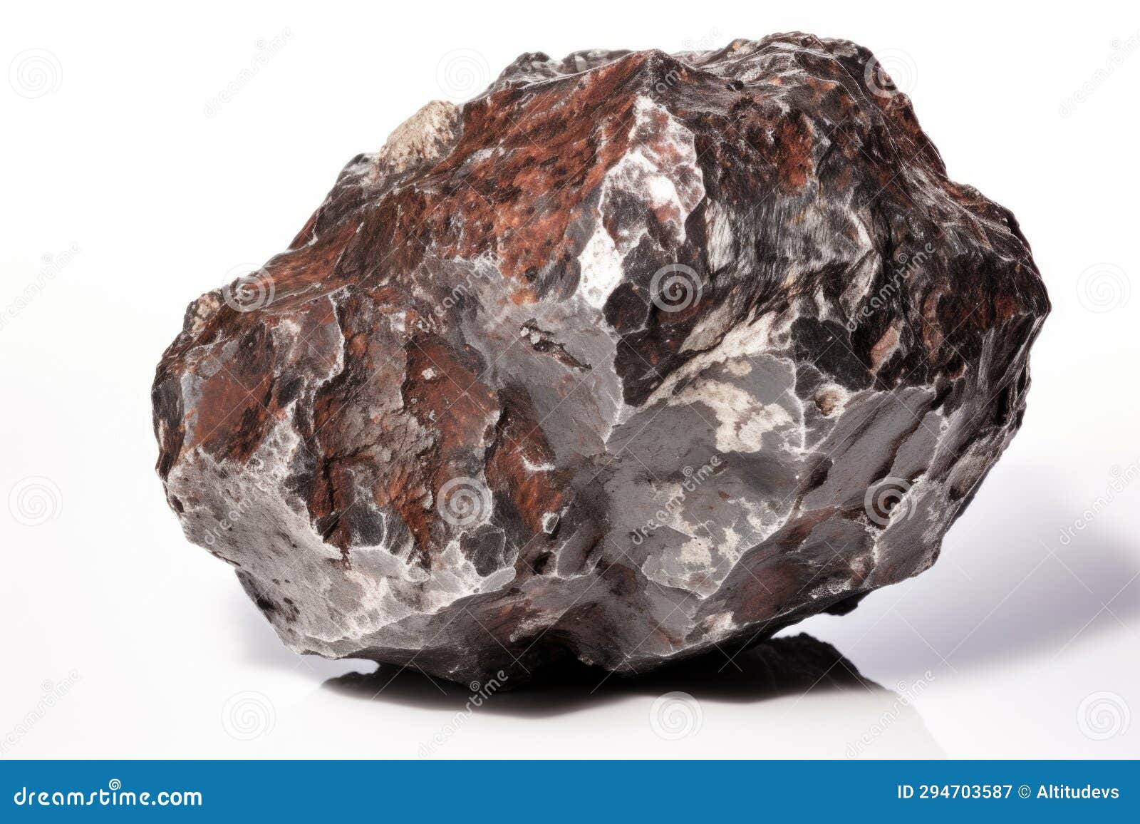 Close-up of a Meteorite on a White Background Stock Image - Image of ...