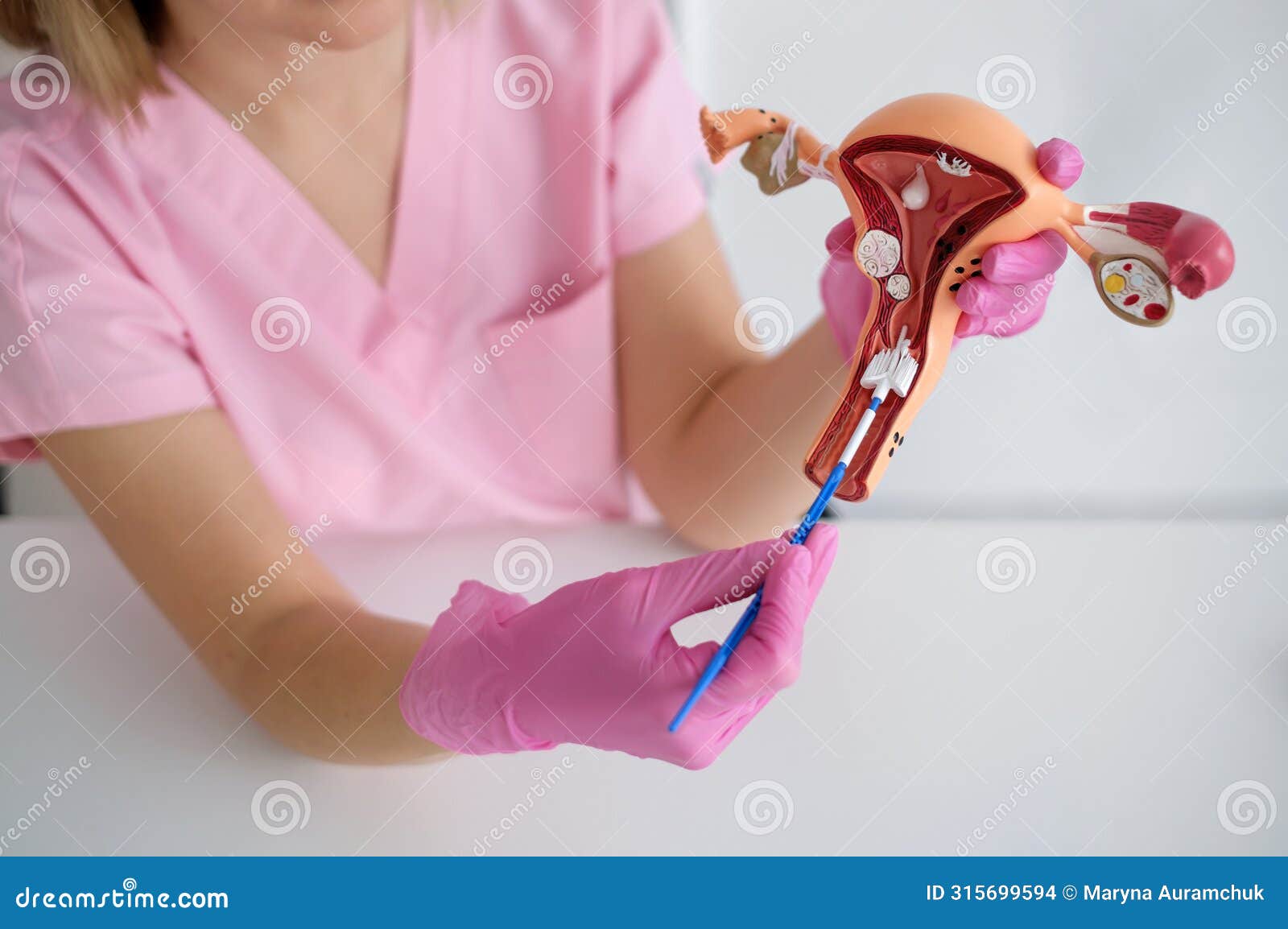 Taking Smear Sample For Testing From Human Mucous Membrane By ...