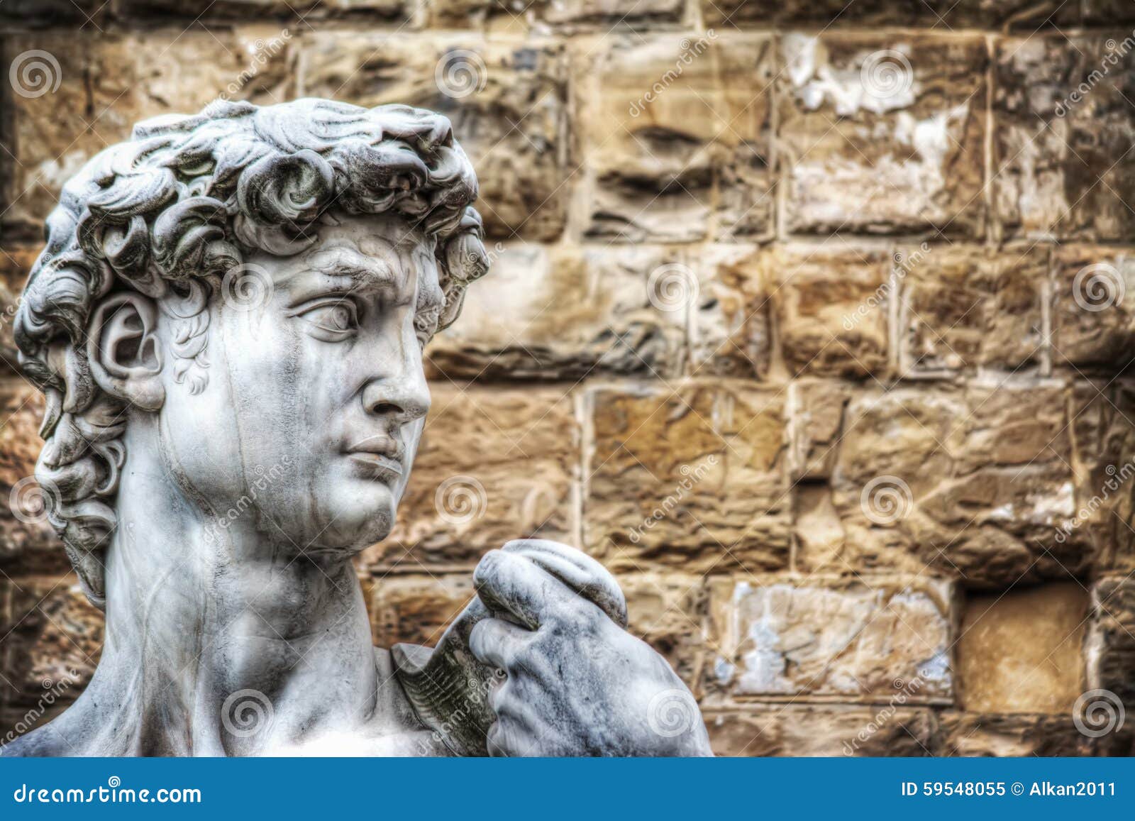 Close Up of Michelangelo S David Head in Florence Stock Image - Image ...