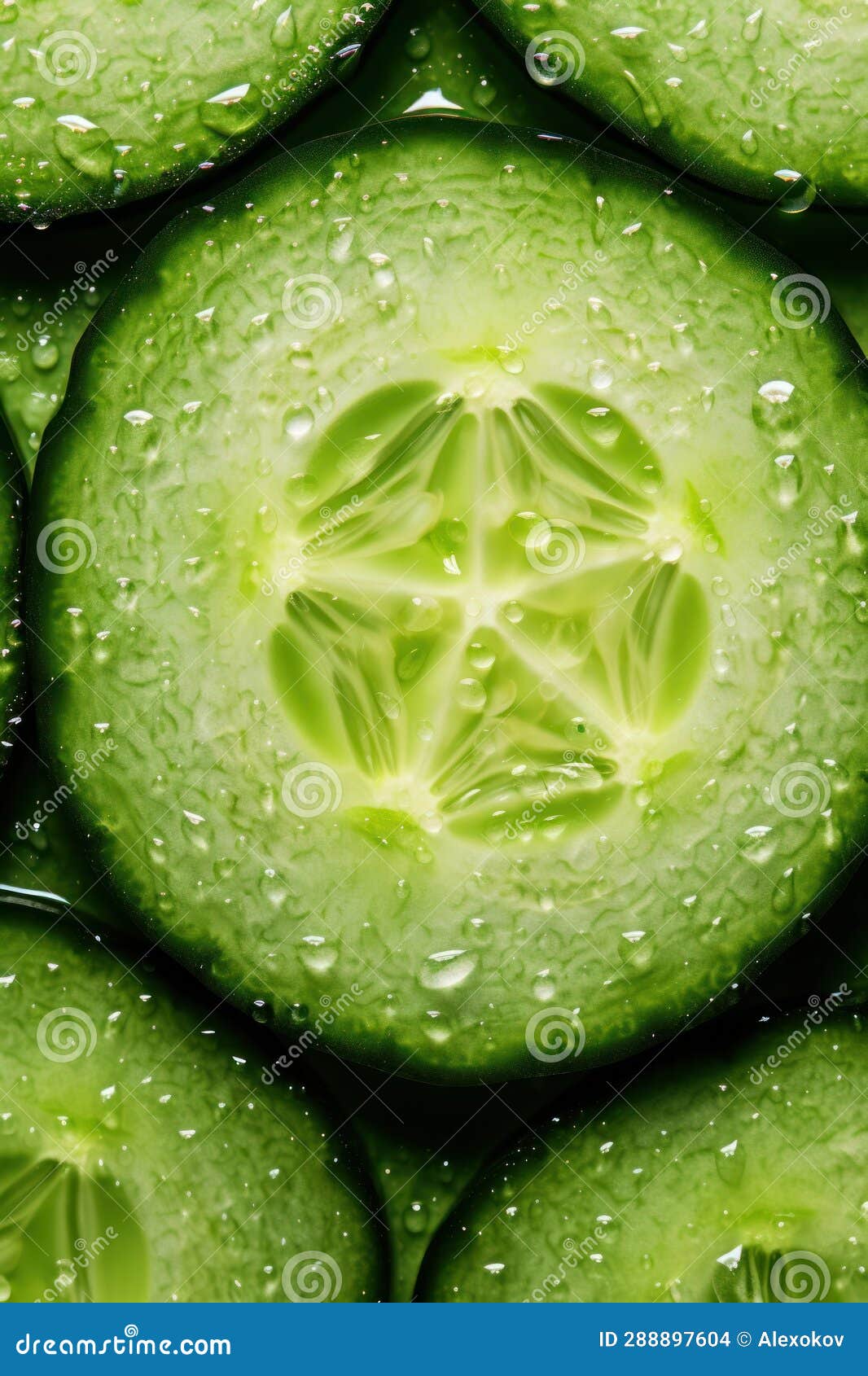 Close-Up of Micro Cross Section of Cucumber AI Generated Stock ...