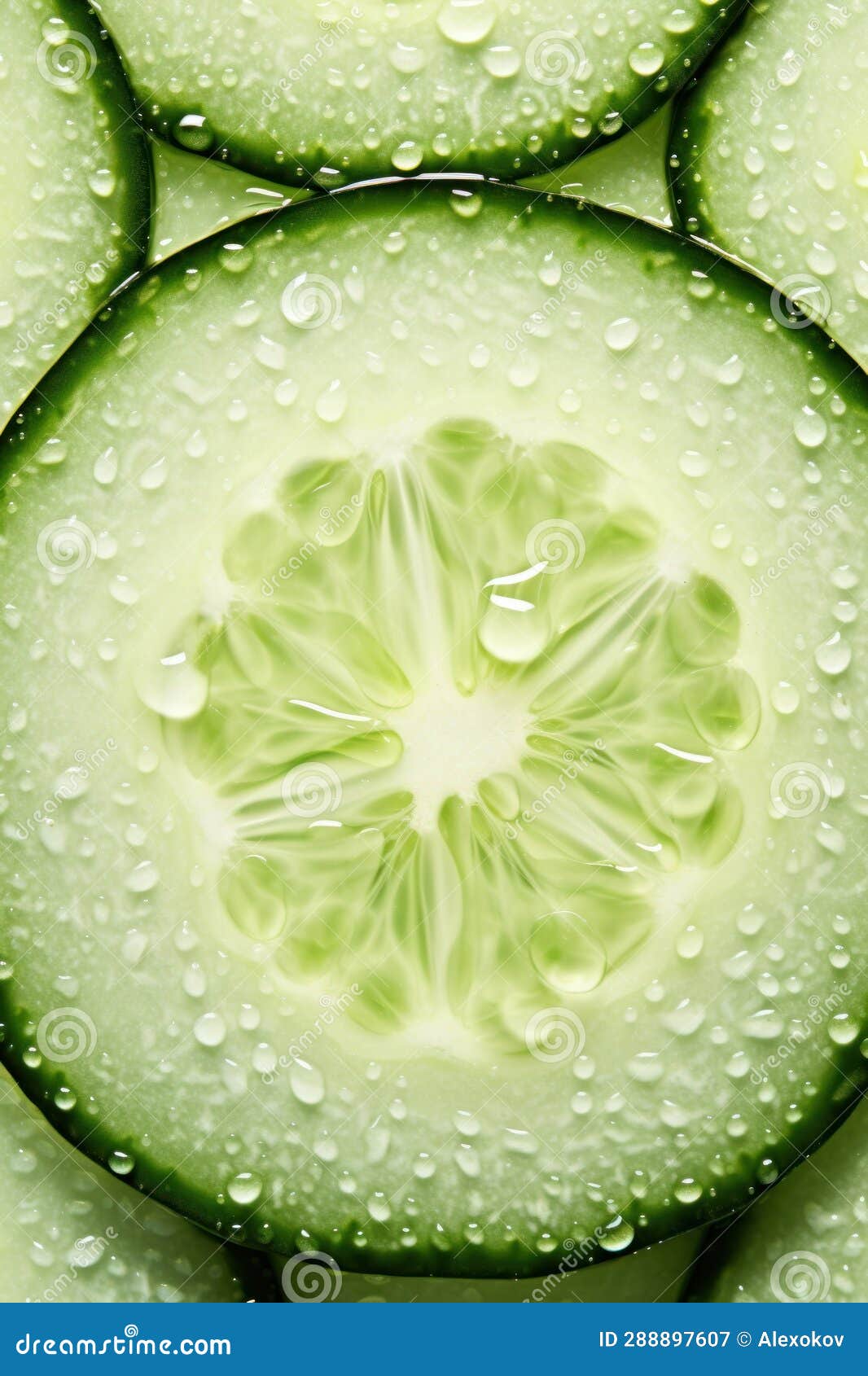 Close-Up of Micro Cross Section of Cucumber AI Generated Stock ...
