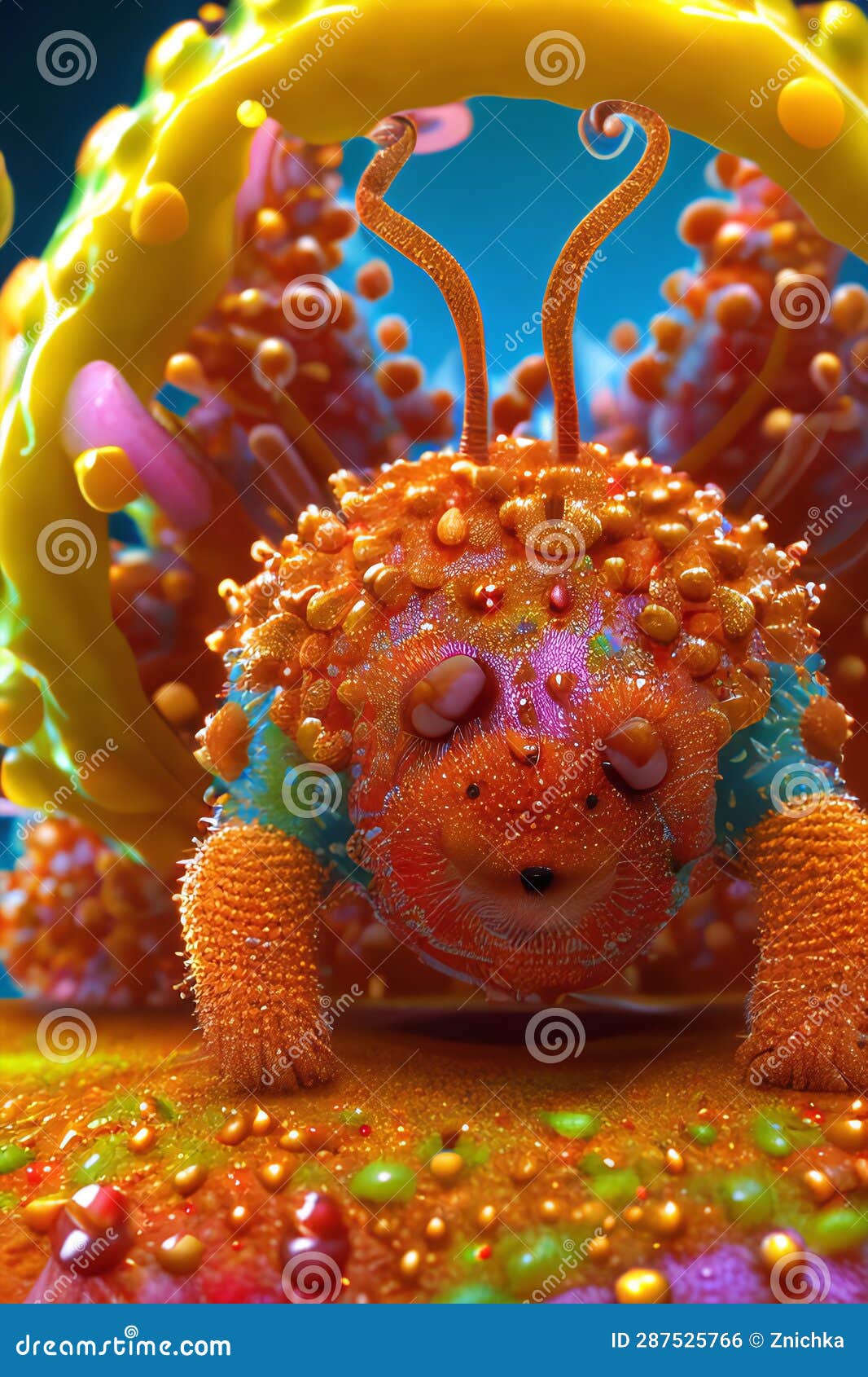 Close Up of a Micro Insect, a Kind of Parasite, Under Microscope ...