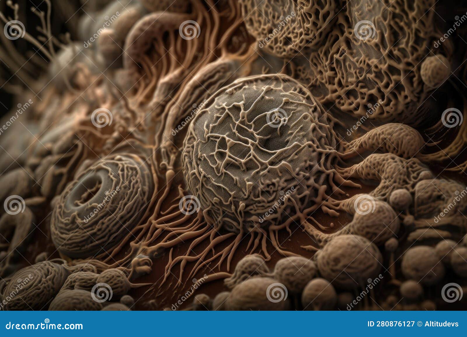 Close-up of Microbe, with Its Intricate Details and Textures Visible ...