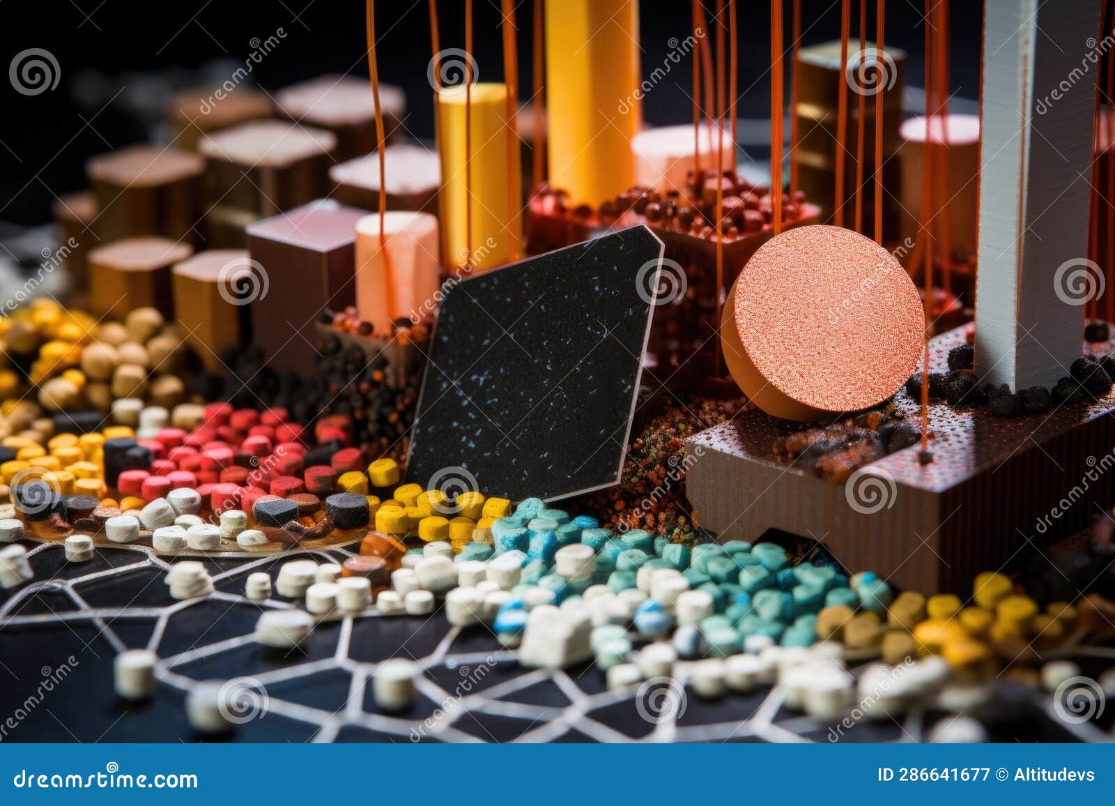 Close-up of Microbial Fuel Cell Components and Materials Stock Image ...