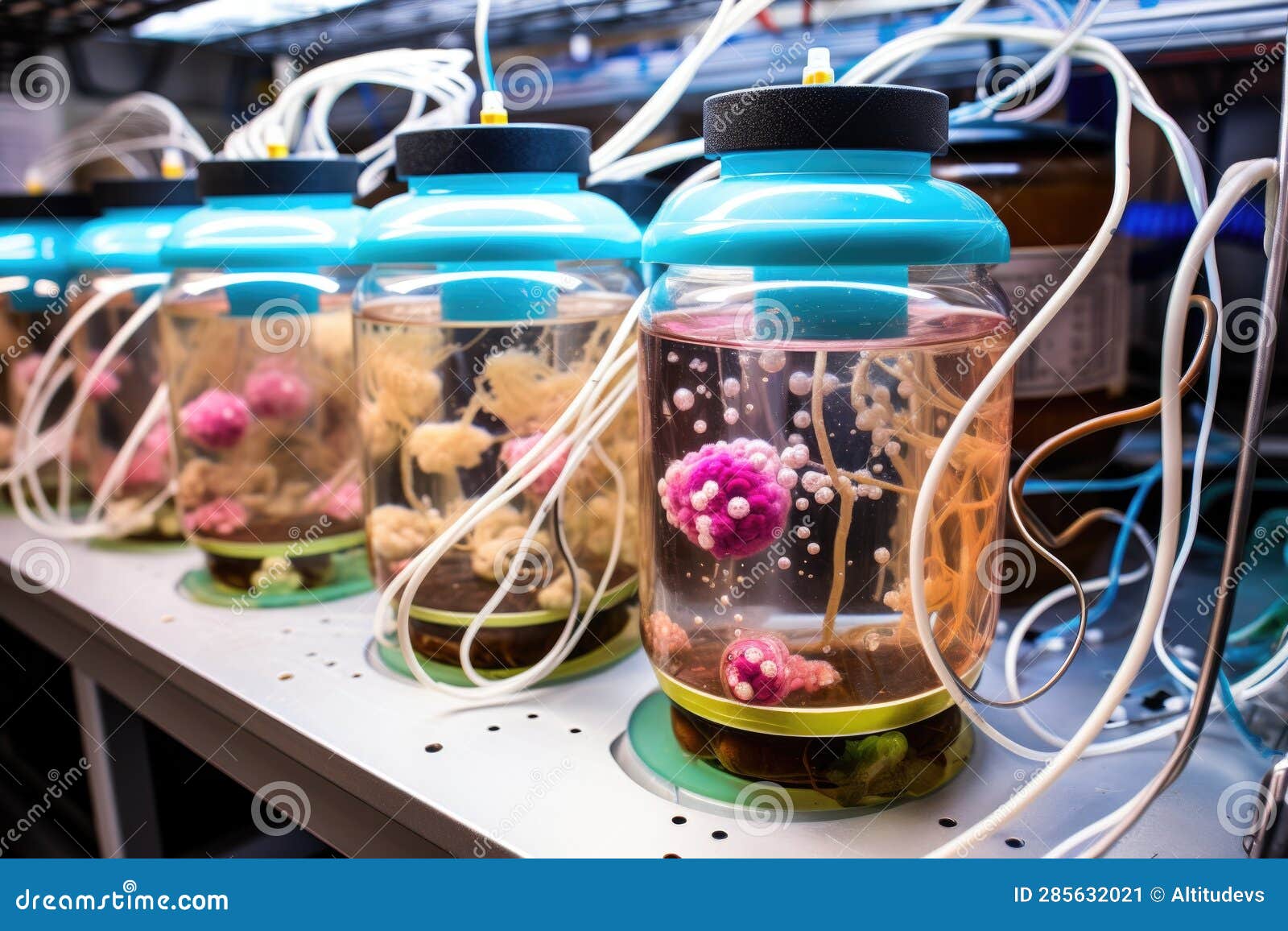 Close-up of Microbial Fuel Cells in a Laboratory Setting Stock Image ...