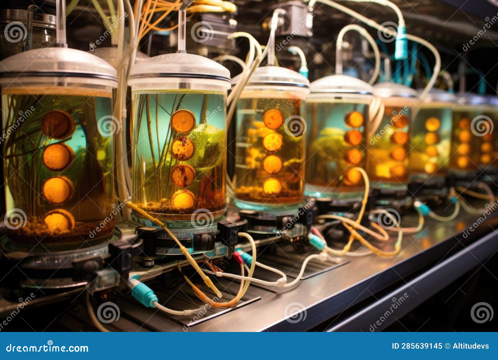 Close-up of Microbial Fuel Cells in a Laboratory Setting Stock Image ...