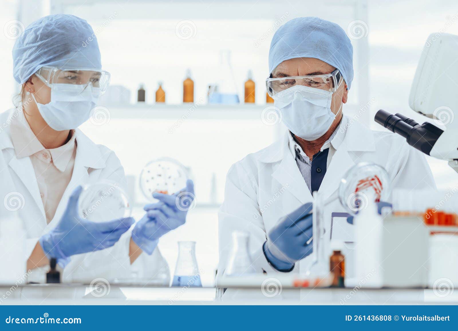 Microbiology Scientists Studying a New Type of Bacteria . Science and ...